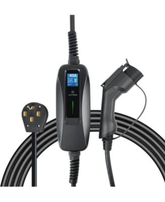 Lectron 240V 40 Amp Level 2 EV Charger with 15ft Extension Cord J1772 ...