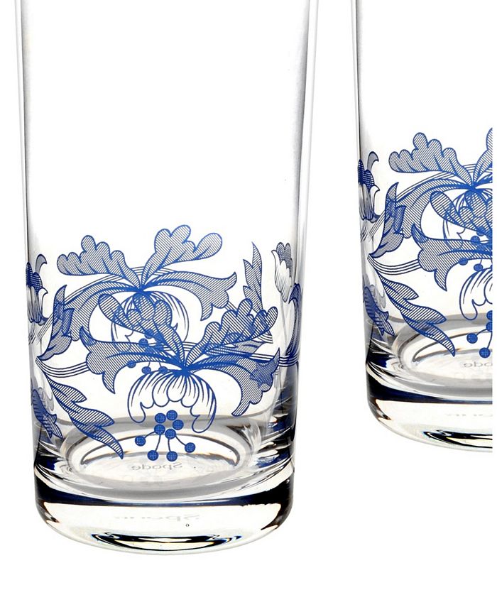 Spode Blue Italian Highball Glasses, Set of 4 - Macy's
