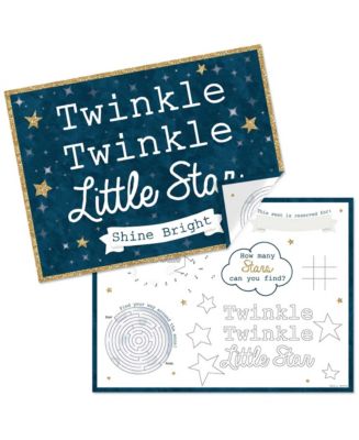 Twinkle Twinkle Little Star - Paper Coloring Sheets - Activity ...