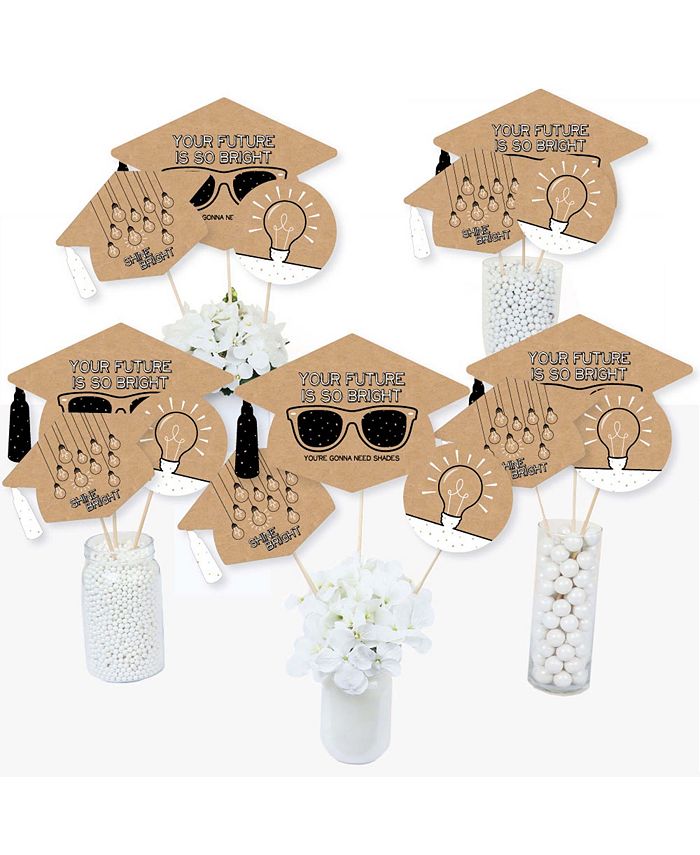 Big Dot of Happiness Bright Future - Graduation Party Centerpiece ...