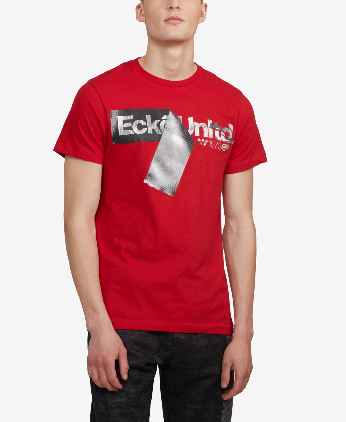 Ecko Unltd Men's Big and Tall Reveal Graphic T-shirt - Red | Smart Closet