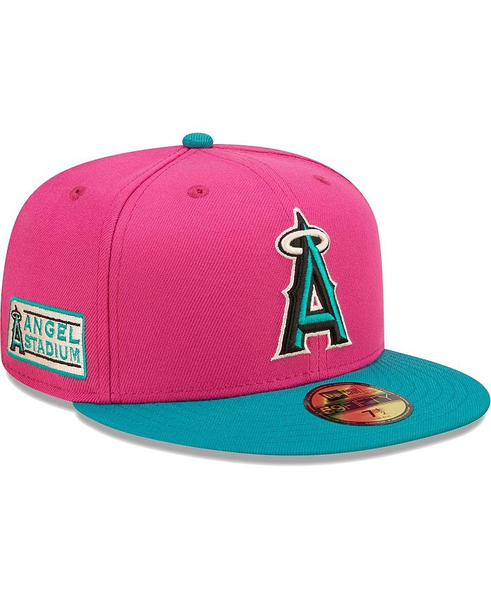 New Era Men's Pink, Green Los Angeles Angels Cooperstown Collection ...