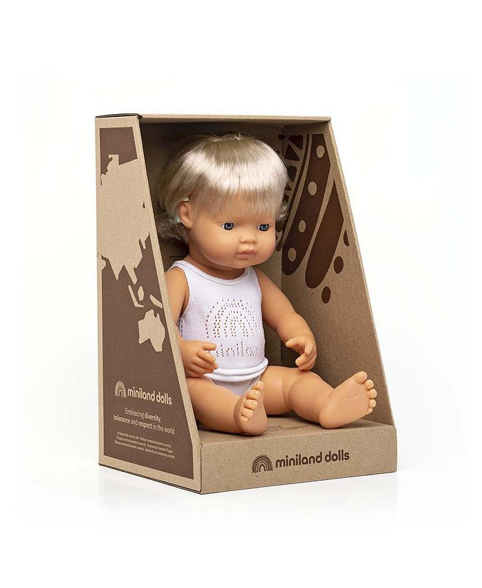 MINILAND Baby Girl 15" Caucasian Doll with Hearing Aid - Macy's