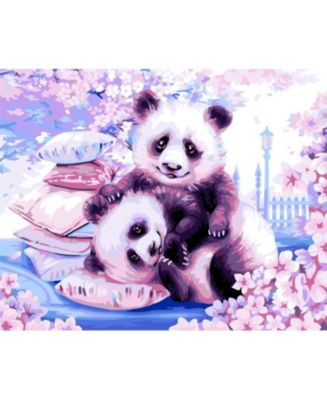 Painting by Numbers Kit Crafting Spark Japanese Pandas H107 19.69 x 15. ...