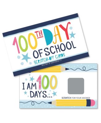 Big Dot of Happiness Happy 100th Day of School - 100 Days Party Game ...