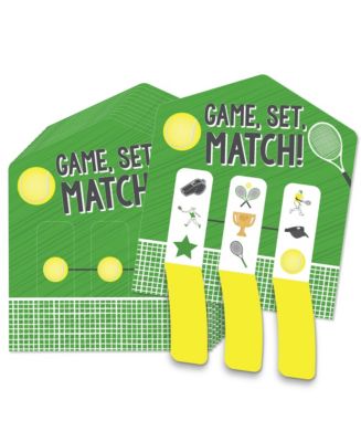 Big Dot of Happiness You Got Served - Tennis Party Game Pickle Cards ...