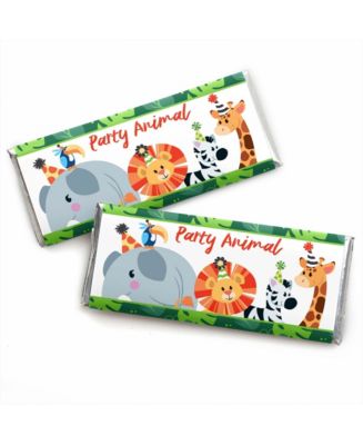 Jungle Party Animals - Candy Bar Wrapper Party Favors - 24 Ct - Macy's