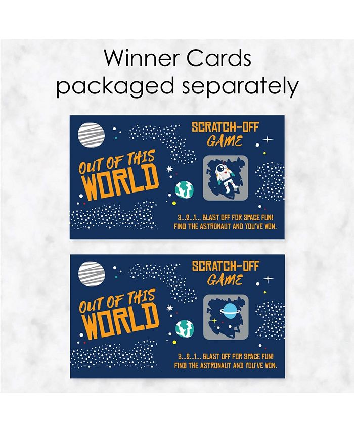 Big Dot of Happiness Blast Off to Outer Space - Rocket Ship Party Game ...