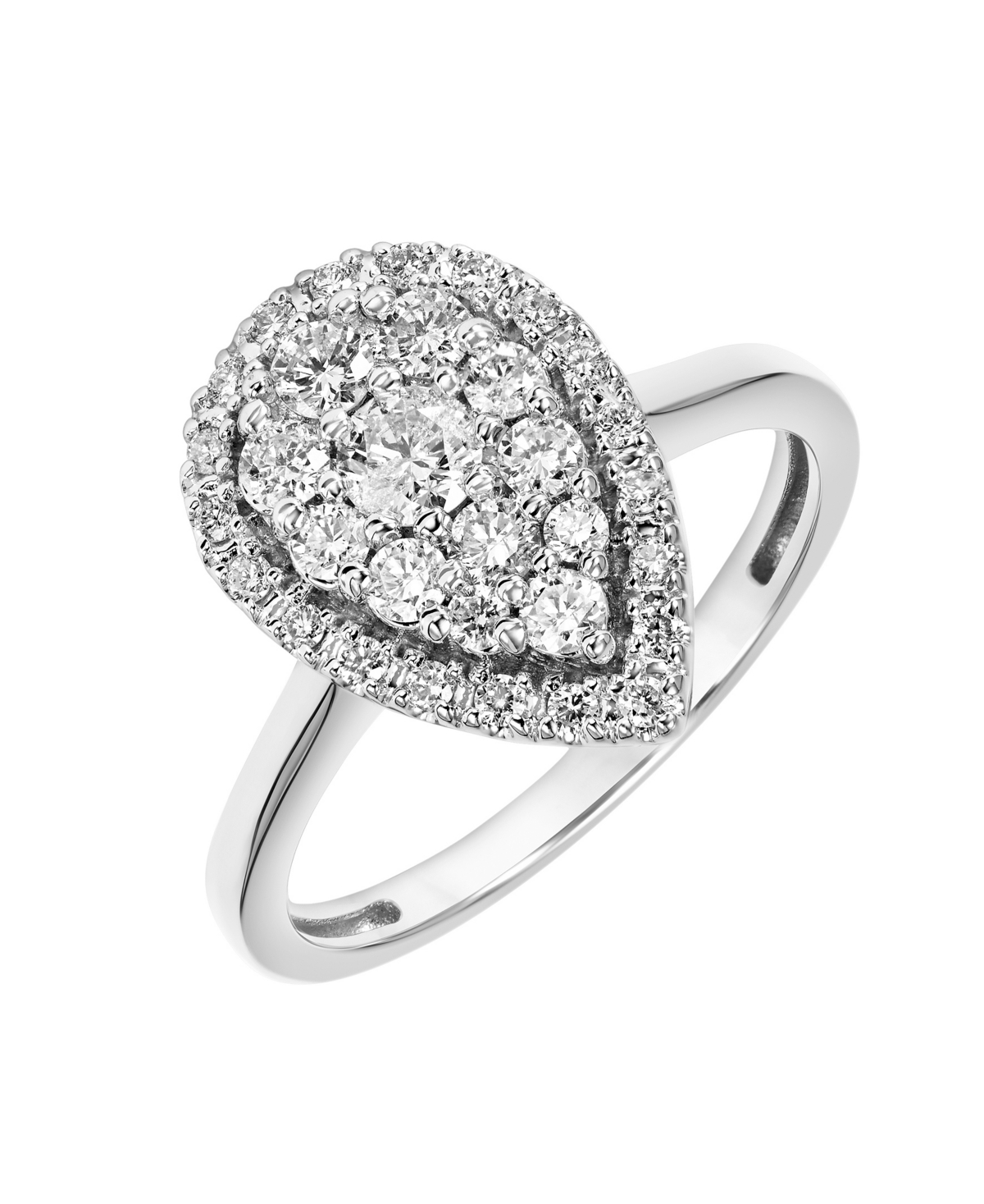 Click here for Diamond Pear Cluster Engagement Ring (3/4 ct. t.w.... prices