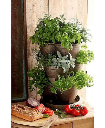 Stack-A-Pots 80281854E Stackable Planter 30 quarts - Brick - Macy's