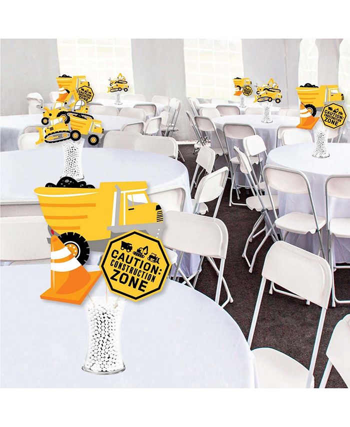 Big Dot of Happiness Dig It - Construction Zone - Centerpiece Sticks ...