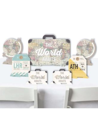 Big Dot of Happiness World Awaits - Travel Themed Centerpiece Table ...