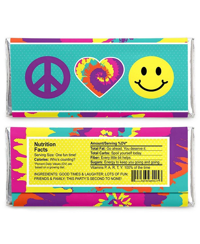 Big Dot of Happiness 60's Hippie - Candy Bar Wrapper 1960s Groovy Party ...