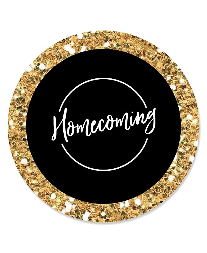 Big Dot of Happiness Hoco Dance - Round Homecoming Circle Sticker ...