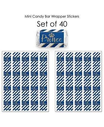 Big Dot of Happiness Royal Prince Charming - Mini Candy Bar Wrapper ...