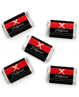 Red Carpet Hollywood - Mini Candy Bar Wrapper Stickers - Party Favors ...