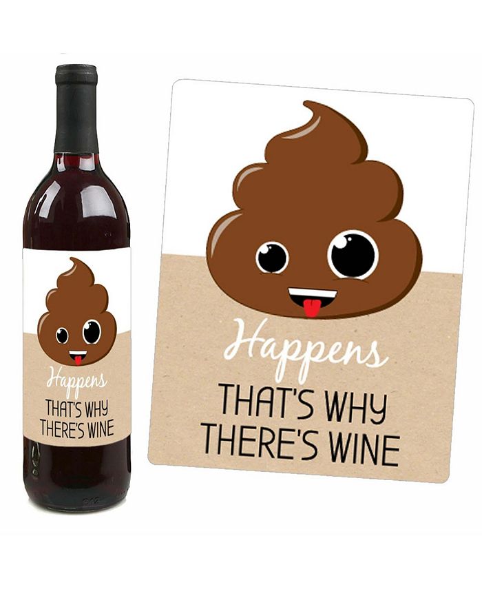 Big Dot of Happiness Party 'Til You're Pooped - Poop Emoji Decor - Wine ...