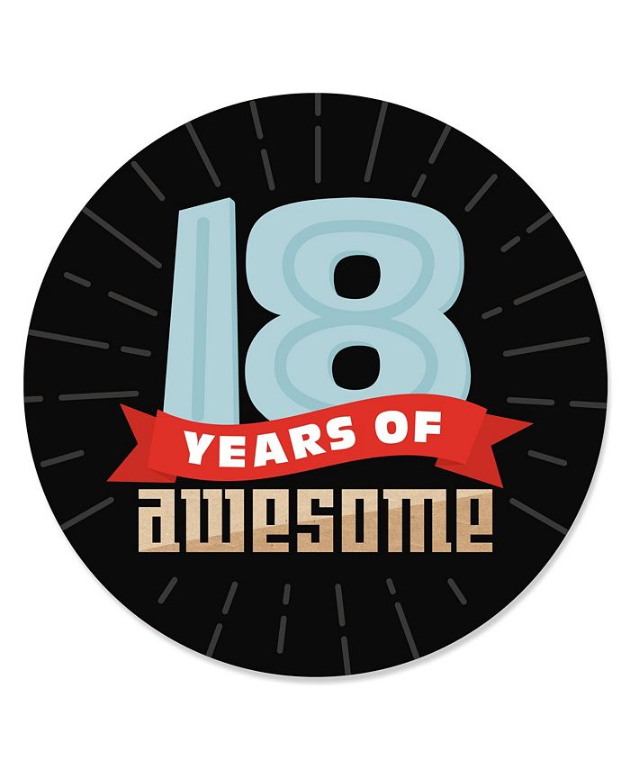 Big Dot of Happiness Boy 18th Birthday - Eighteenth Birthday Party ...