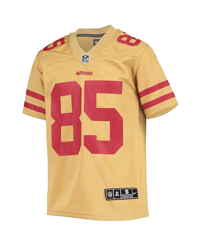 Nike Big Boys George Kittle Gold San Francisco 49ers Inverted Team Game ...