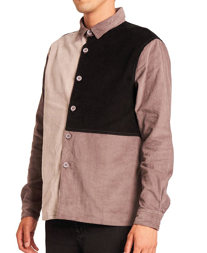 Native Youth Men's Patchwork Colorblock Corduroy Shirt - Macy's