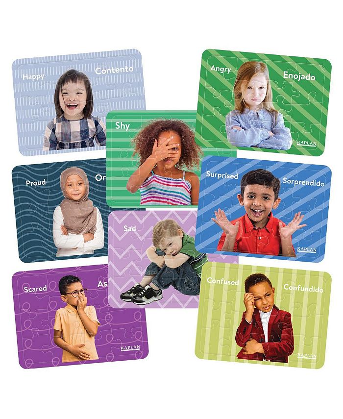 Kaplan Early Learning Photo Real Emotions Puzzles of Children - Set of ...