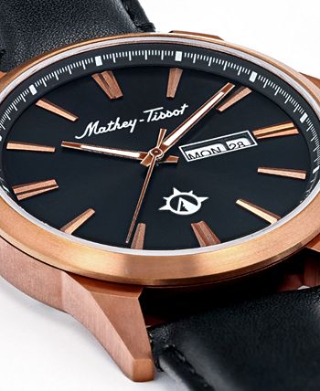 Mathey-Tissot Men's Field Scout Collection Classic Black Genuine ...