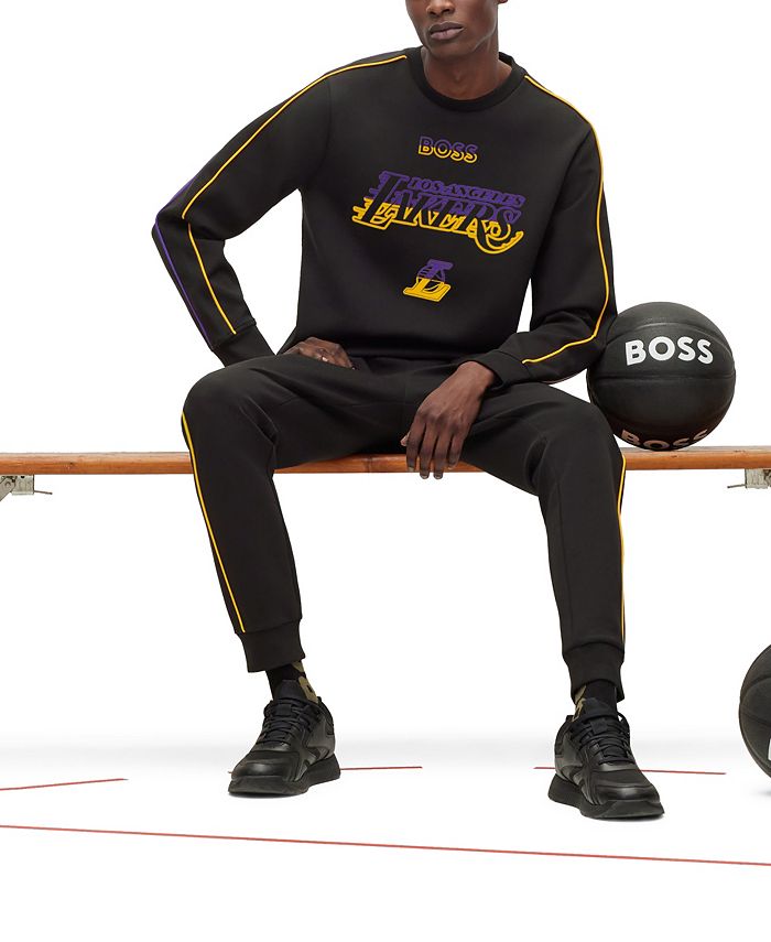 Hugo Boss BOSS x NBA Men's Los Angeles Lakers Regular-Fit Sweatshirt ...