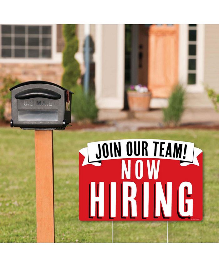 Big Dot of Happiness Now Hiring - Business Yard Sign Lawn Decorations ...