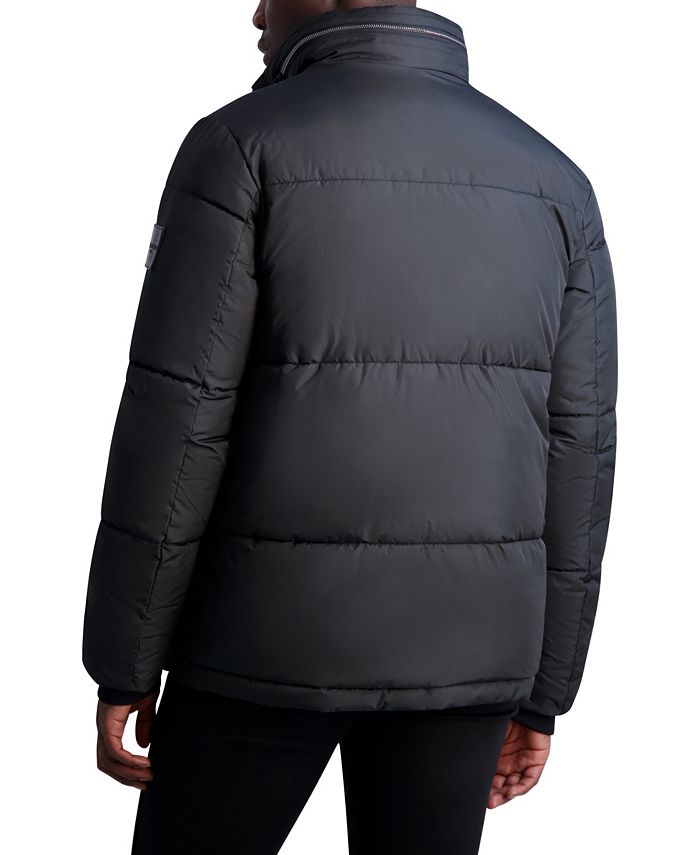 Karl Lagerfeld Men's Hidden Hood Faux Down Jacket - Macy's