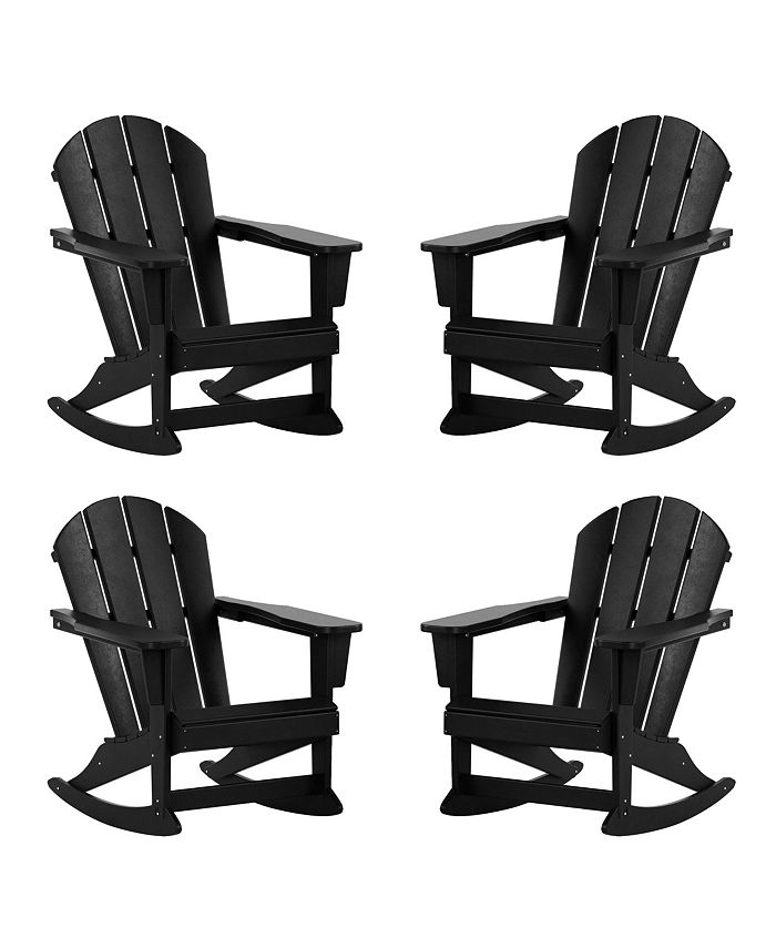 WestinTrends Outdoor Adirondack Rocking Chair (Set of 4) - Macy's