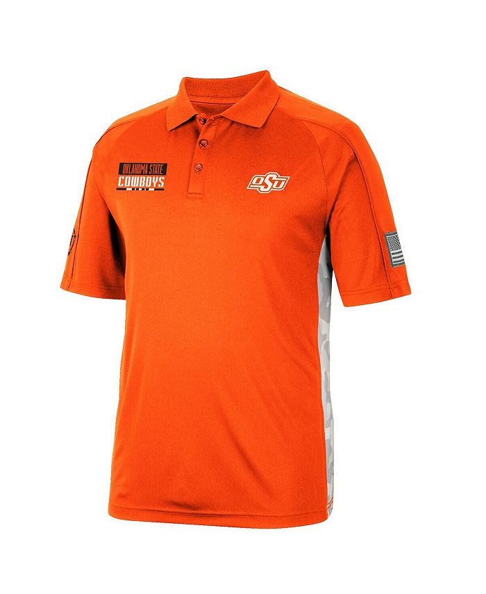 Colosseum Men's Orange Oklahoma State Cowboys OHT Military-Inspired Appreciation Snow Camo Polo ...