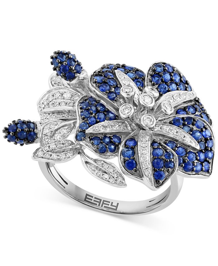 EFFY Collection EFFY® Sapphire (1-7/8 ct. t.w.) & Diamond (3/8 ct. t.w ...