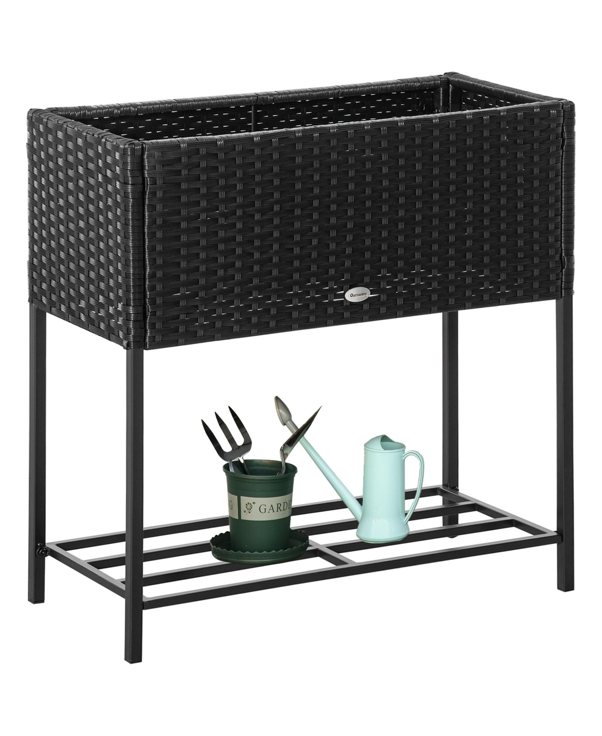 Click here for Pe Rattan Outdoor Raised Flower Garden Planter Bed... prices