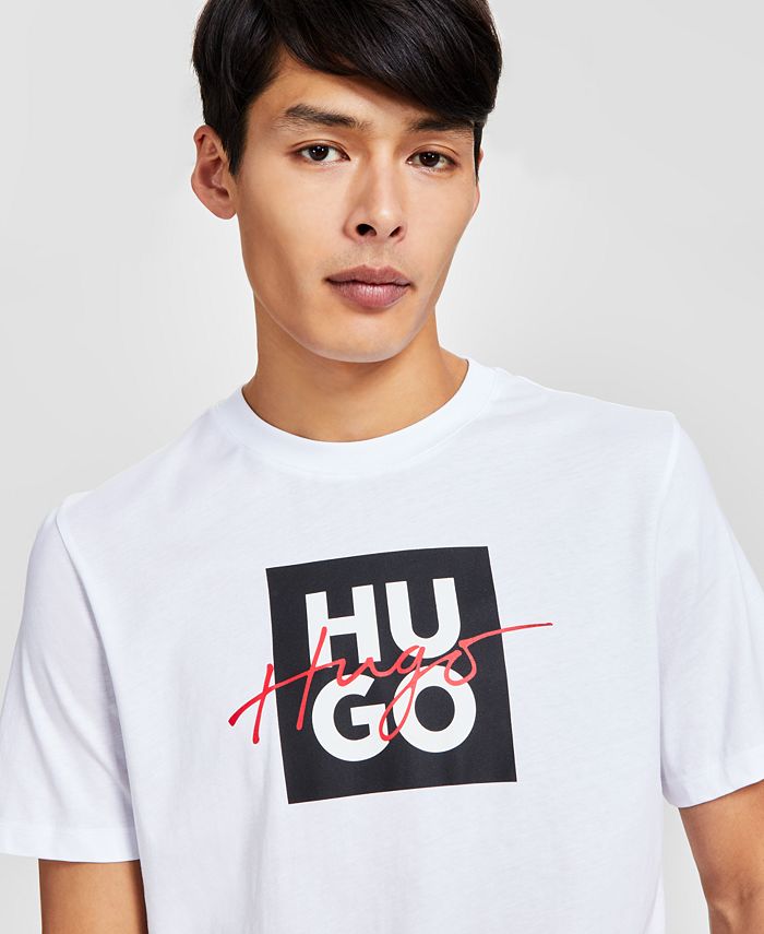HUGO Men's Dalpaca Classic-Fit Logo Graphic T-Shirt - Macy's