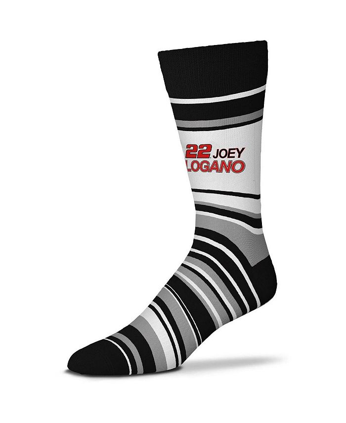 For Bare Feet Men's Joey Logano Mas Stripe Crew Socks - Macy's