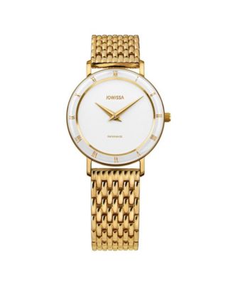 Roma Swiss Gold Plated Ladies 30mm Watch - White Dial - Macy's