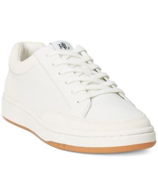 Lauren Ralph Lauren Women's Hailey Low-Top Lace-Up Sneakers & Reviews ...