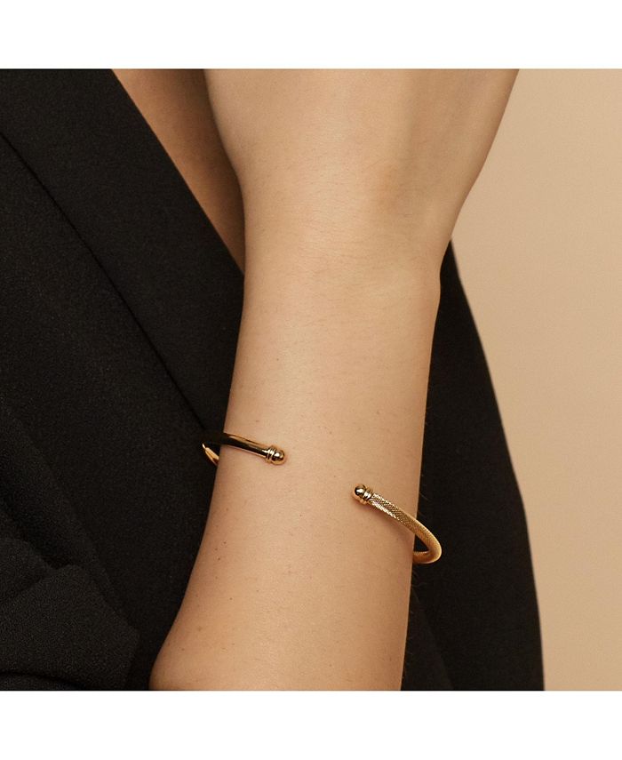 Oradina Red Carpet Cuff 3mm In 14K Yellow Gold - Macy's