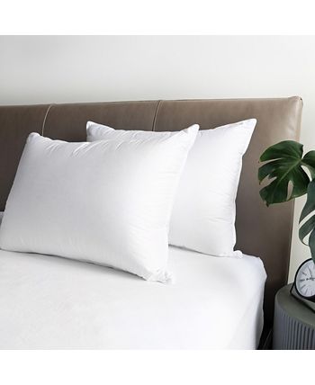 Bokser Home Medium 700 Fill Power Luxury White Duck Down Bed Pillow ...