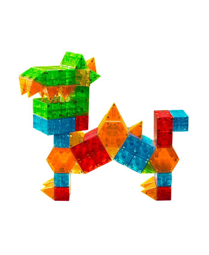 Magna-Tiles® MAGNA-TILESA MAGNA-QUBIX 85-Piece Magnetic Construction ...