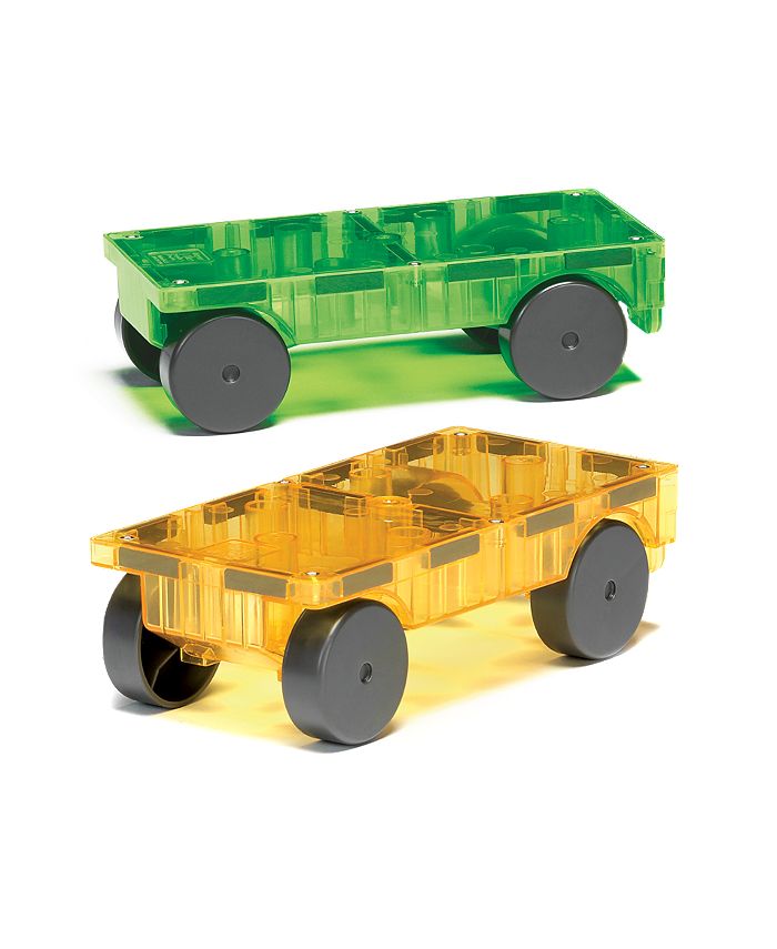 Magna-Tiles® MAGNA-TILESA MAGNA-TILES Cars – Green & Yellow 2-Piece ...