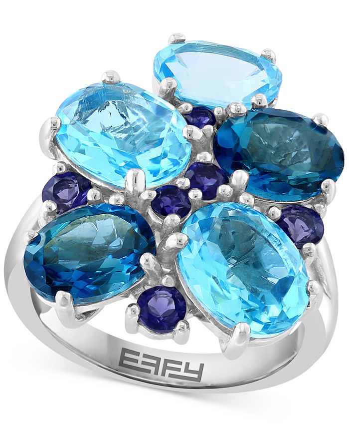 EFFY Collection EFFY® Multi-Gemstone Cluster Ring (12 ct. t.w.) in ...