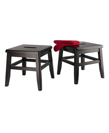 Winsome Kaya 2-Piece Wood Conductor Stool Set - Macy's