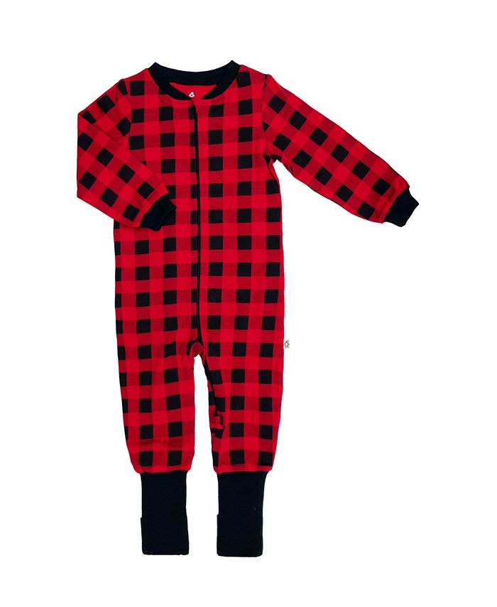 Snugabye Baby Boys Buffalo Plaid Convert-A-Foot Sleeper - Macy's