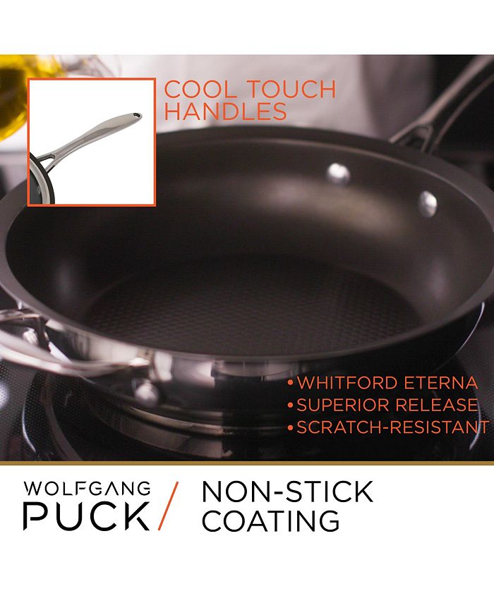 Wolfgang Puck 3-Piece Stainless Steel Skillet Set, Scratch-Resistant ...