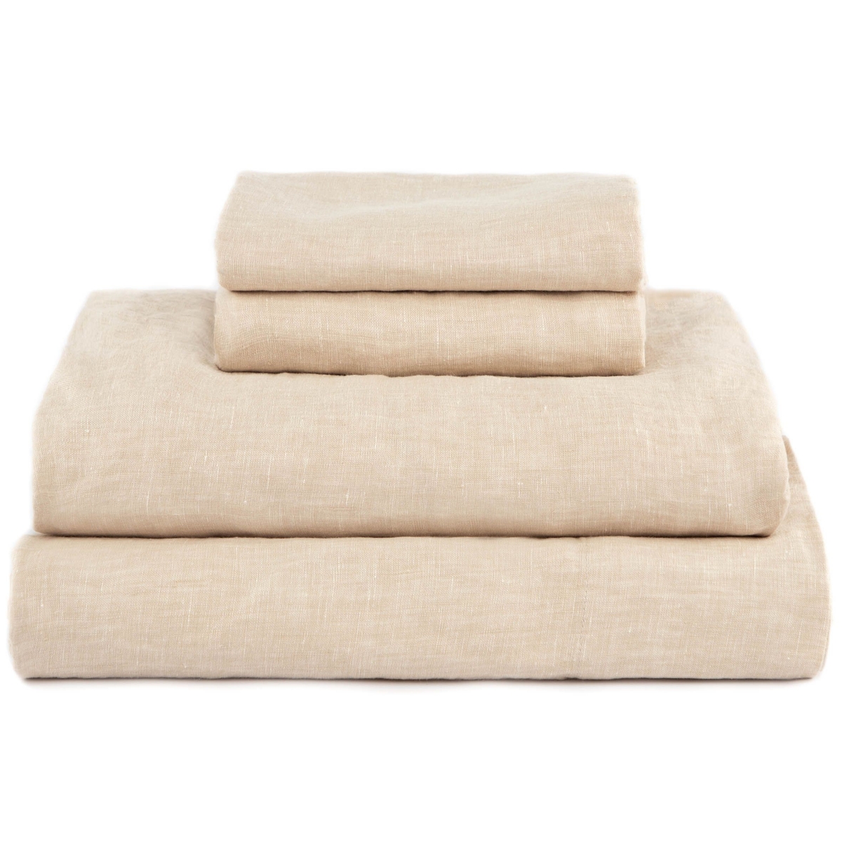 Click here for 100 French Linen Sheet Set - King - Putty heather prices