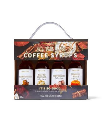 Thoughtfully Gourmet, Fall Themed Coffee Syrup Gift Set, Set of 4 - Macy's