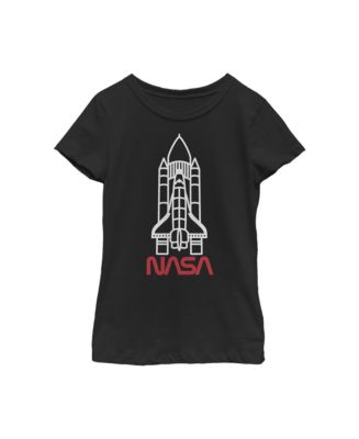 Girl's NASA Space Shuttle Rocket Launch Line Art Child T-Shirt - Macy's