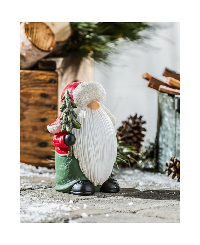 Evergreen 8"H Lumberjack Gnome Garden Statuary - Macy's