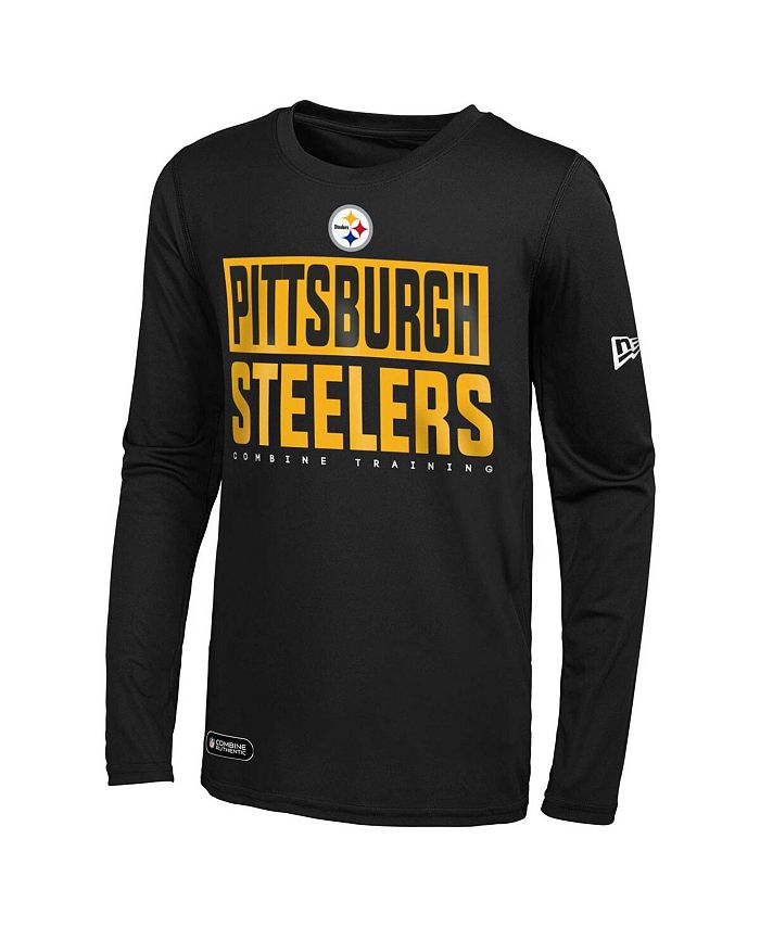 New Era Men's Black Pittsburgh Steelers Combine Authentic Offsides Long ...